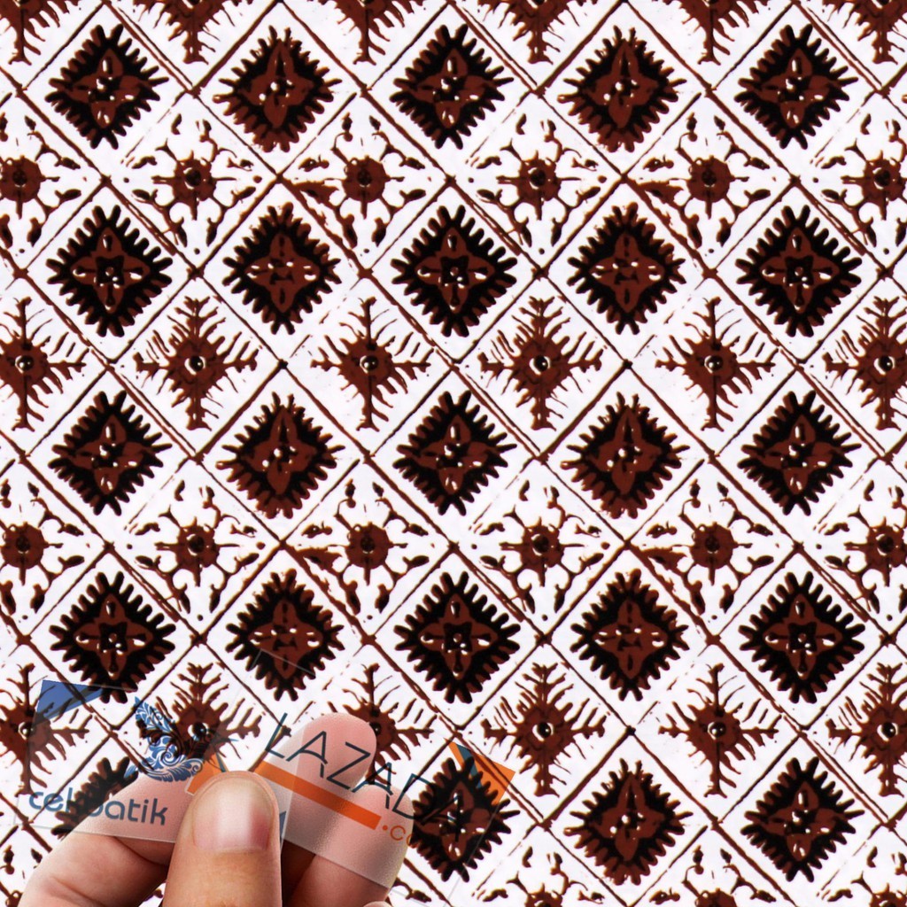 Batik Fabric - Classic Flower Box Batik Motif (White) | Shopee Malaysia