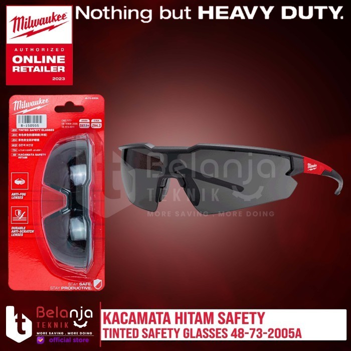 HITAM MATA Lwaukee Tinted Safety Glasses Safety Glasses Black Work ...