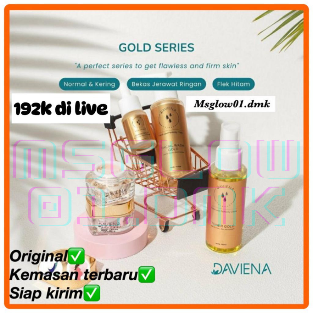 Daviena SKINCARE|Glow Gold Acne Daviena Skincare Package|Gold GLOW ACNE ...