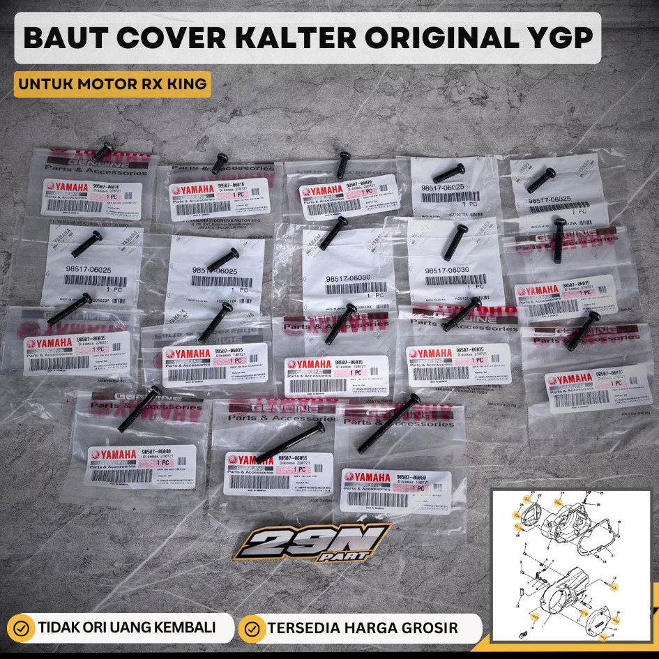 MESIN Baud Bolt Block Kalter Calter Engine set RX King RXS Original ...
