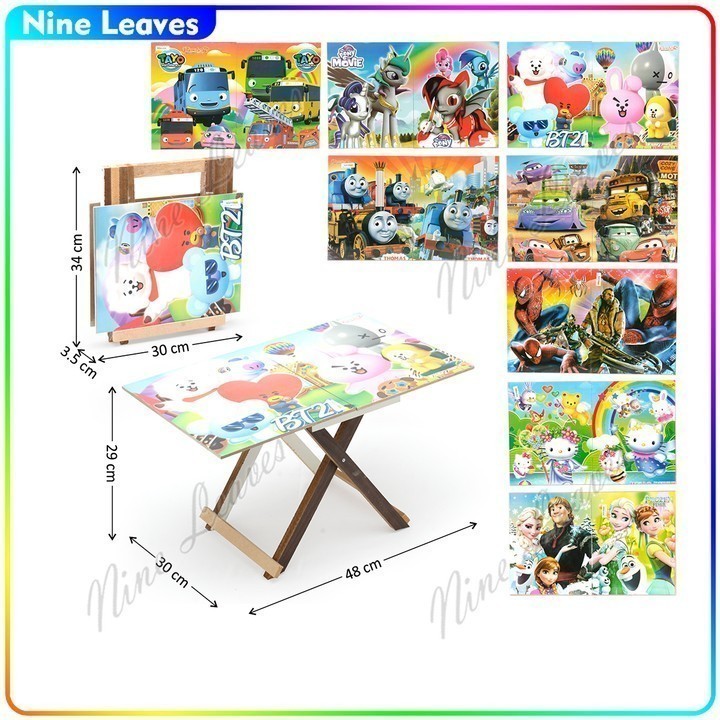 KAYU Folding Wooden Study Table 48x30x28.5 cm | Shopee Malaysia