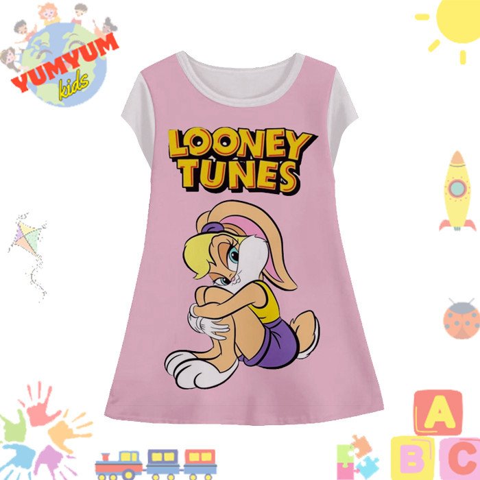 Lola Bunny v1 Girls' Dress Girls' Tunic Animated Cartoon Lola Bunny ...