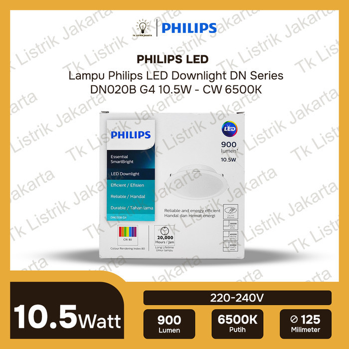Philips LED Downlight DN020B G4 LED9 10.5W 220-240V D125 SNI | Shopee ...