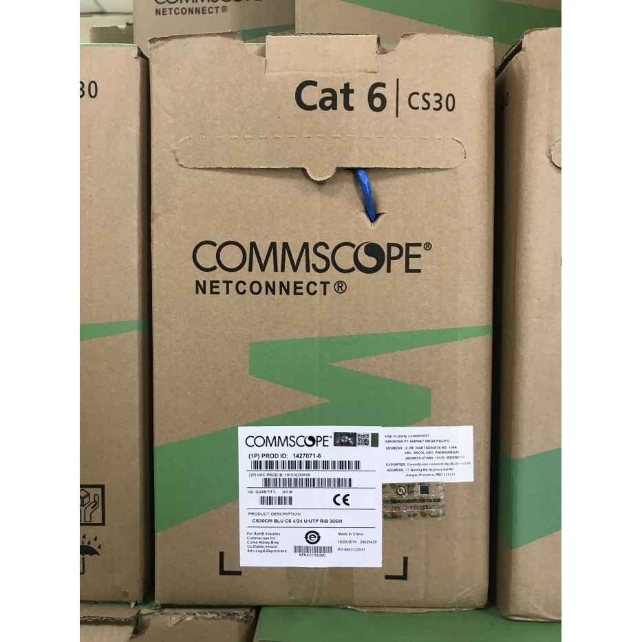 Amp Commscope Utp Cat6 Blue 305M/Cat 6. Lan Cable | Shopee Malaysia