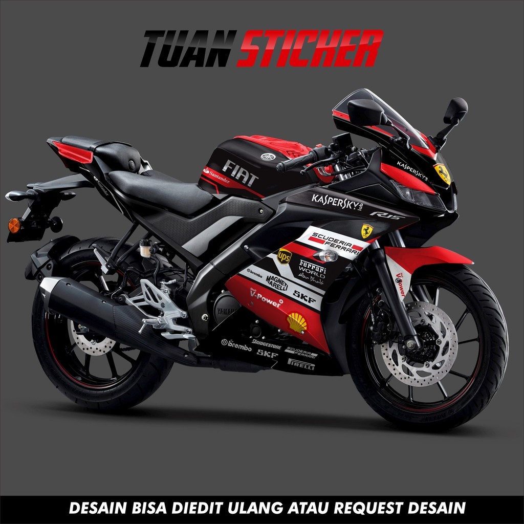 Sticker striping Decal Yamaha R15 V3, Sticker Decal R15 V3, Sticker R15 ...