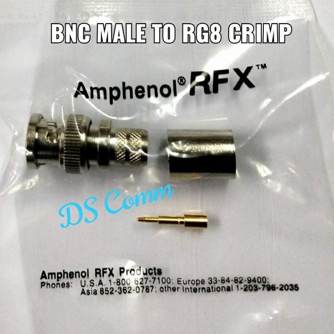 BNC MALE to RG8 CRIMPING AMPHENOL BNC MALE TO RG8 CONNECTOR | Shopee Malaysia
