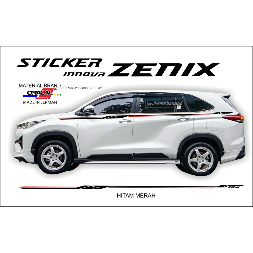 Toyota Innova Zenix Sticker 2023 2024 Innova Zenix Body Sticker ...