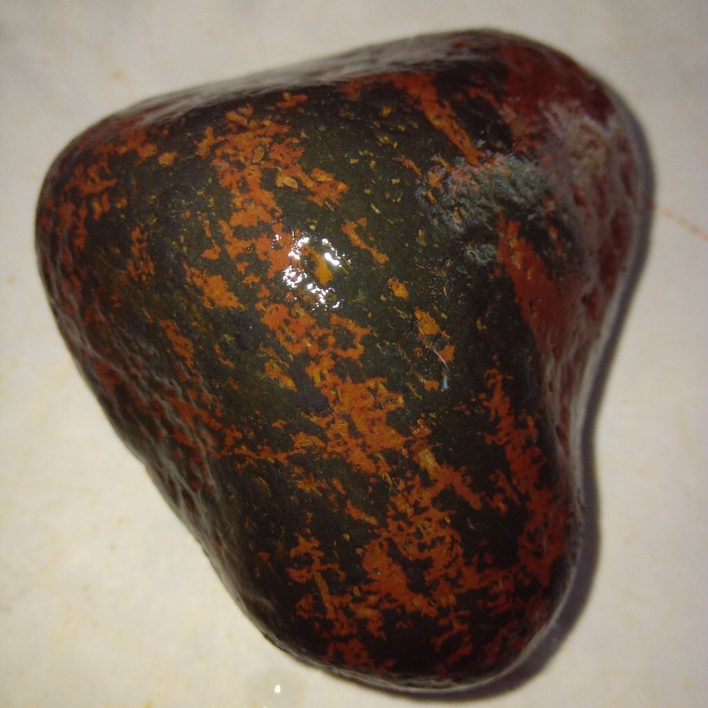 MERAH Natural Abstract Red Iron Badar Stone with Magnetic Mount ...