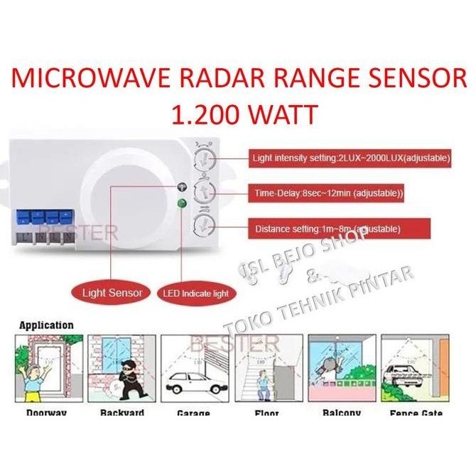 MICROWAVE RADAR SWITCH 360 500W RADAR MOTION DETECTOR LS | Shopee Malaysia