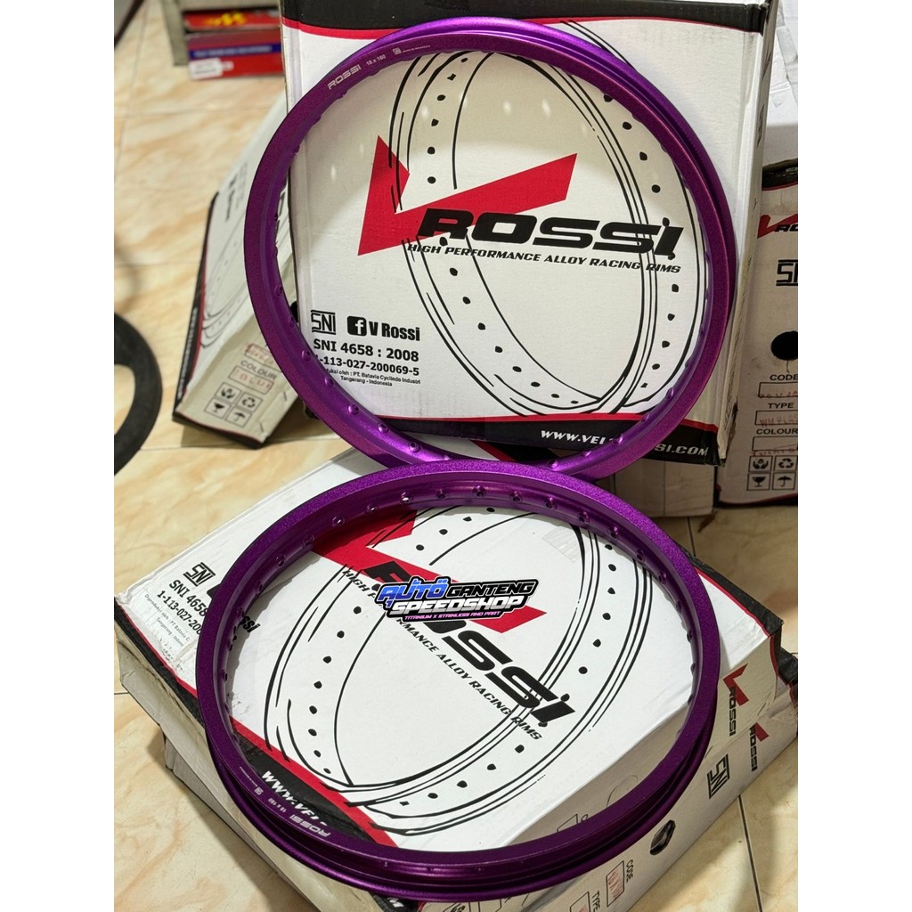 ROSSI Alloy 160x18 Orange Peel Rims - 1 SET Titanium Blast, Silver ...