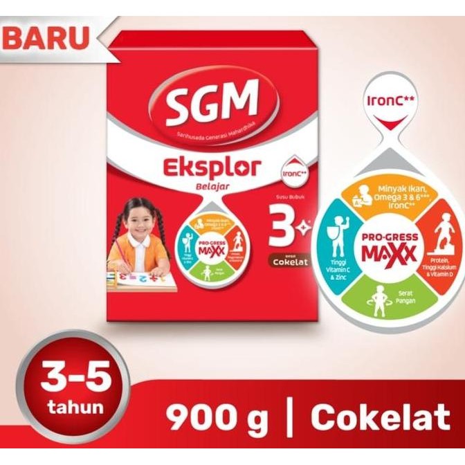 SGM Eksplor 3+ Chocolate 900gr growth milk 1-3 years PT | Shopee Malaysia
