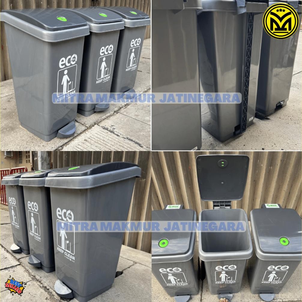 50 Liter Trash Can 9985 Bio Earth Green Leaf Medical Trash Can Dustbin ...