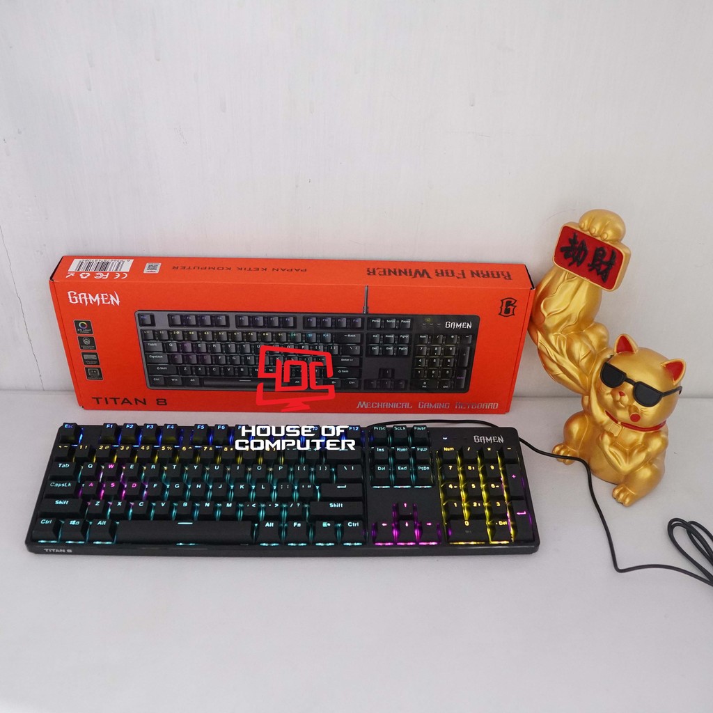 MECHANICAL GAMEN TITAN 8 RGB 3 PIN GAMING KEYBOARD HOT SWAPPABLE LINEAR ...