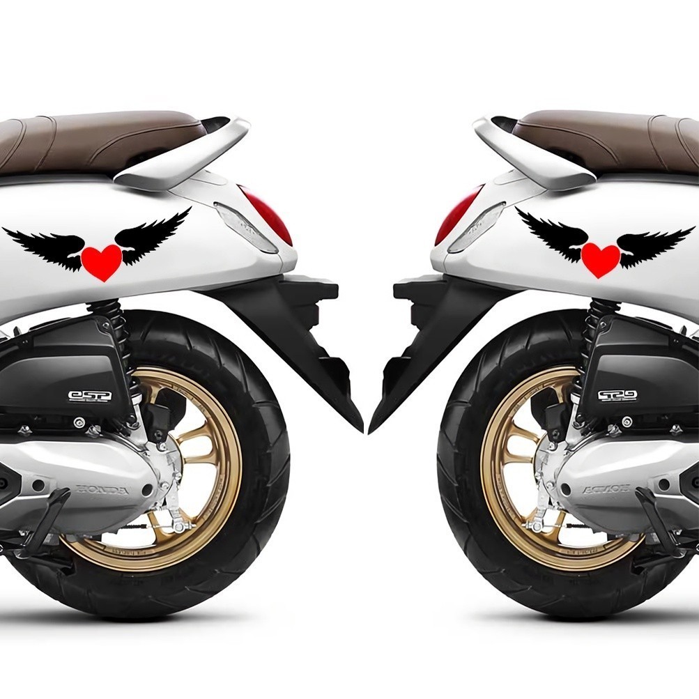 Cutting Heart Wings Stickers Motorcycle Car Variations Beautiful Cute ...