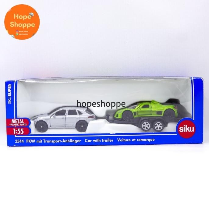 SIKU Super Elbow 2544 Car with Trailer Diecast Porsche Macan and Apollo ...