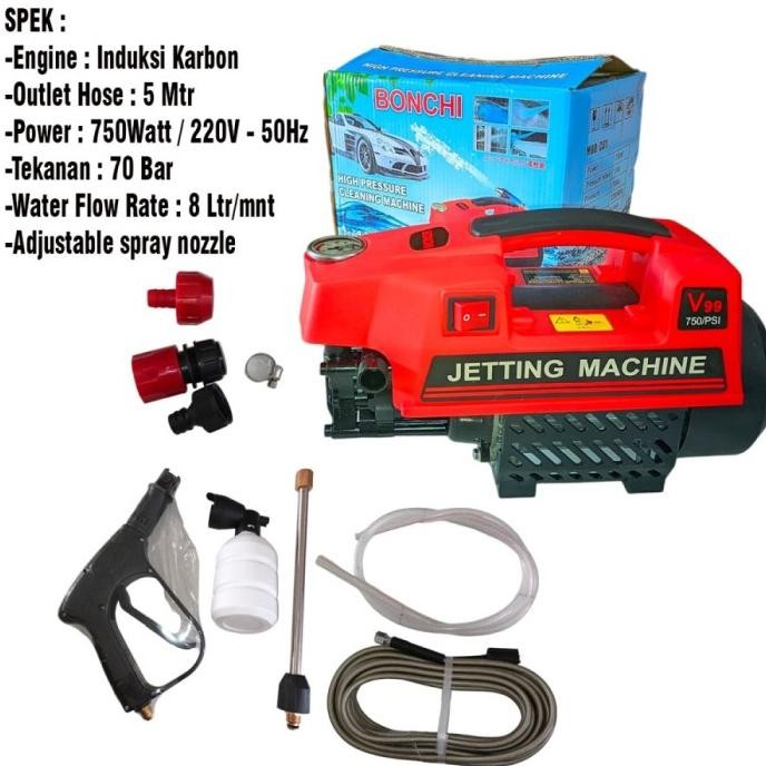 MESIN - Jet Cleaner Bonchi C01 750 Watt Induction AC Motorcycle Car ...