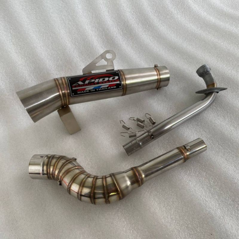 Exhaust APIDO super open pipe GP warrior set ellbow and canister 51mm ...