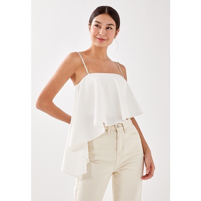 Love, Bonito - Wendi Asymmetrical Drape Bustier Top - White | Shopee ...