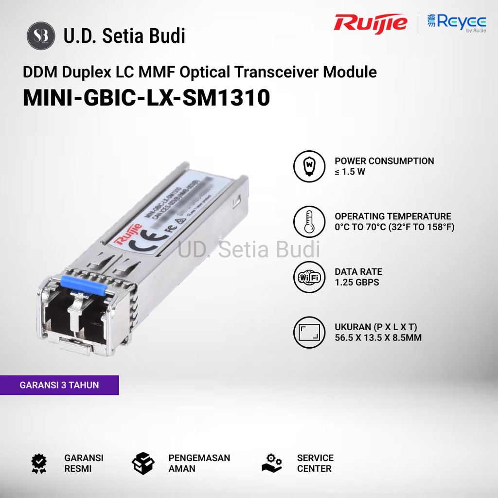 Ruijie Reyee MINI-GBIC-LX-SM1310 1000BASE-SX SFP 1310-nm 10-km DDM ...