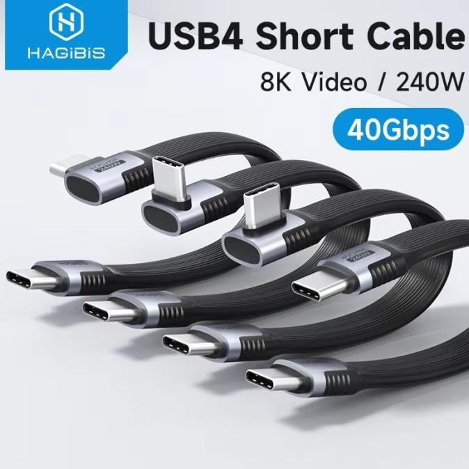 Hagibis USB4 Data Cable 40Gbps USB C to Type C Short Cable PD 240W 8K | Shopee Malaysia