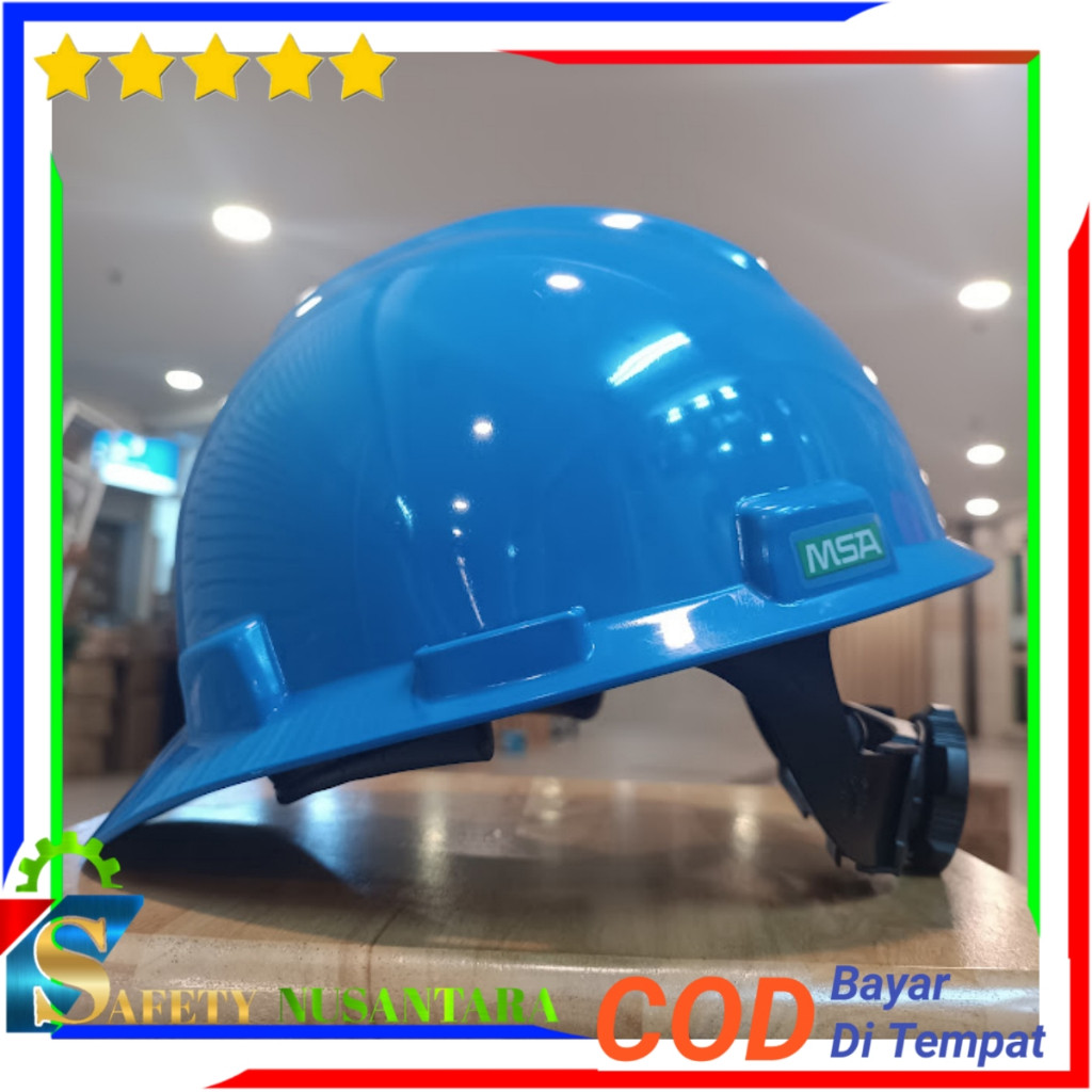 LOKAL Project Helmet MSA V-gard Local Fastrak SNI Blue Safety Helmet ...