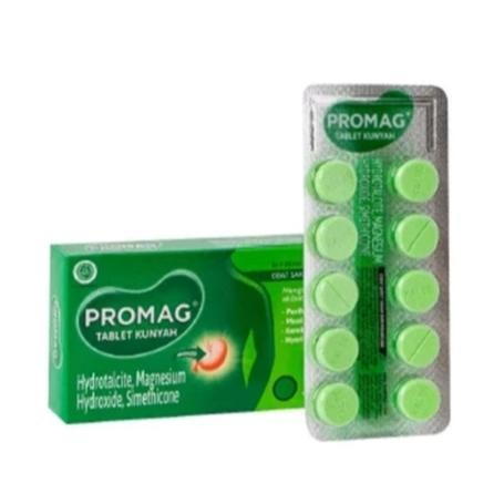 Promag Chewable Tablets 1 Strip 10 Tablets Medication for Stomach Pain ...