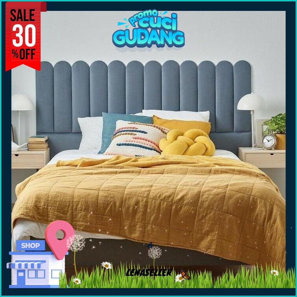 HIASAN DINDING 3d Wallpanel Aesthetic Headboard WALL DECORATION ...