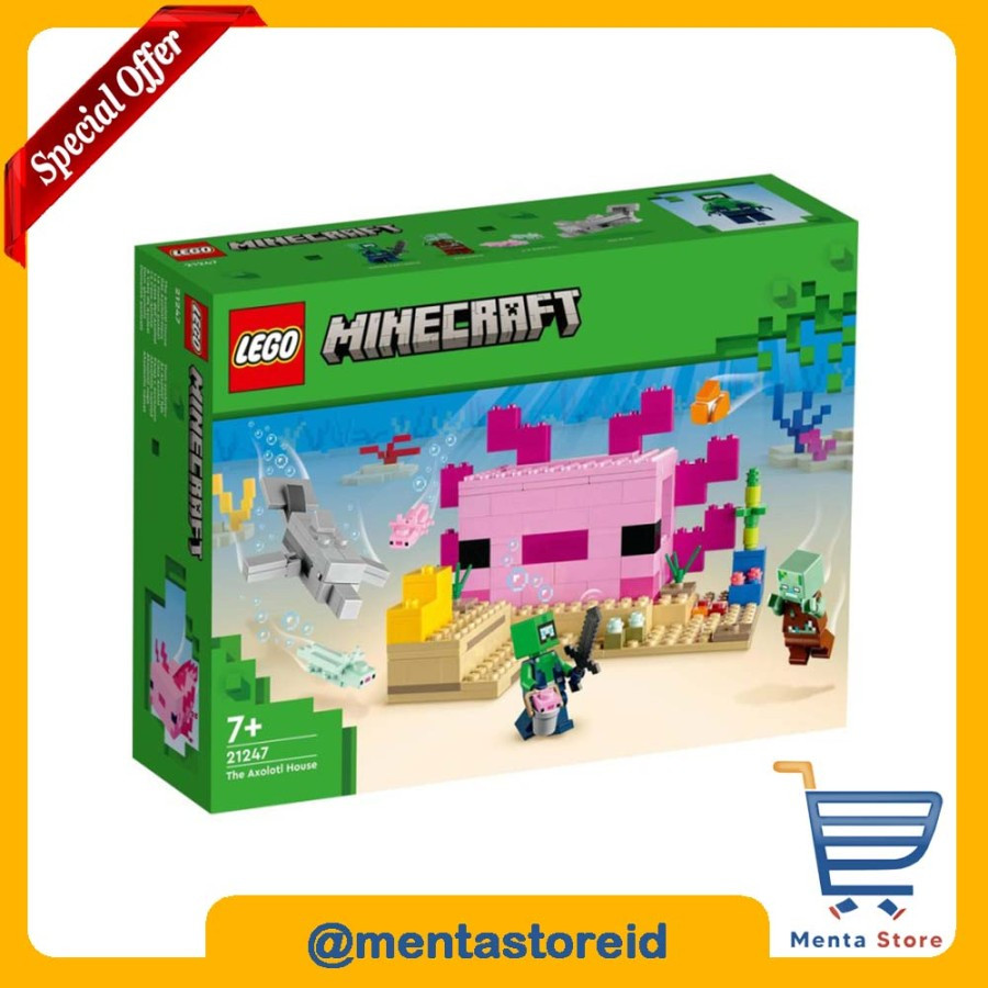 Lego Minecraft 21247 The Axolotl House Underwater Gameplay Cute ...