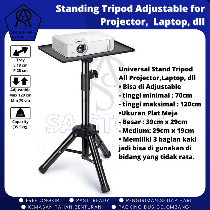 Projector Tripod Stand Universal Infocus Projector Table Stand | Shopee ...