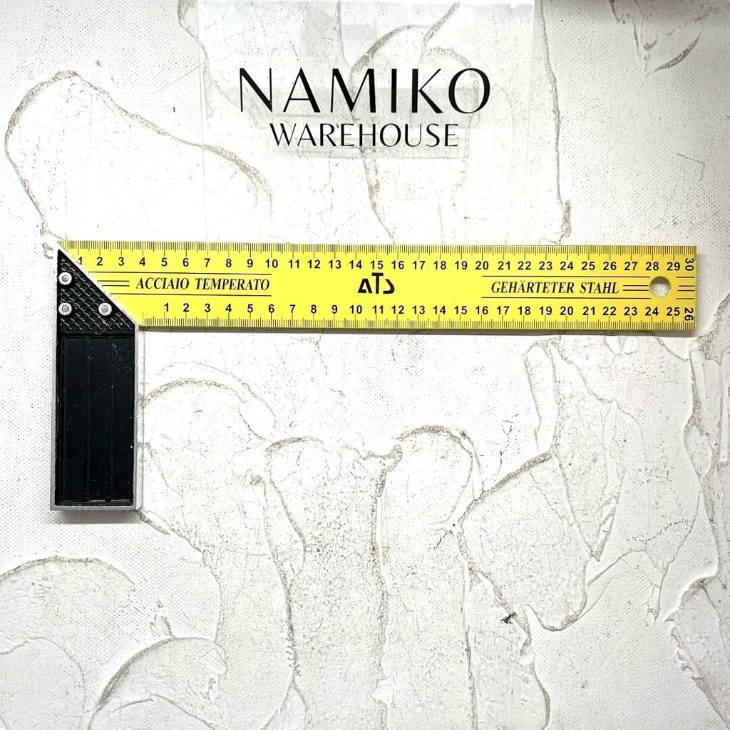 SIKU Ats 12 inch yellow L craftsman's angled ruler | Shopee Malaysia