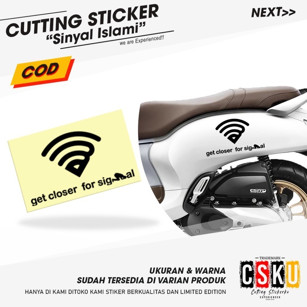 Cutting Islamic Signal Stickers Variations of Motorcycle Cars Islamic ...