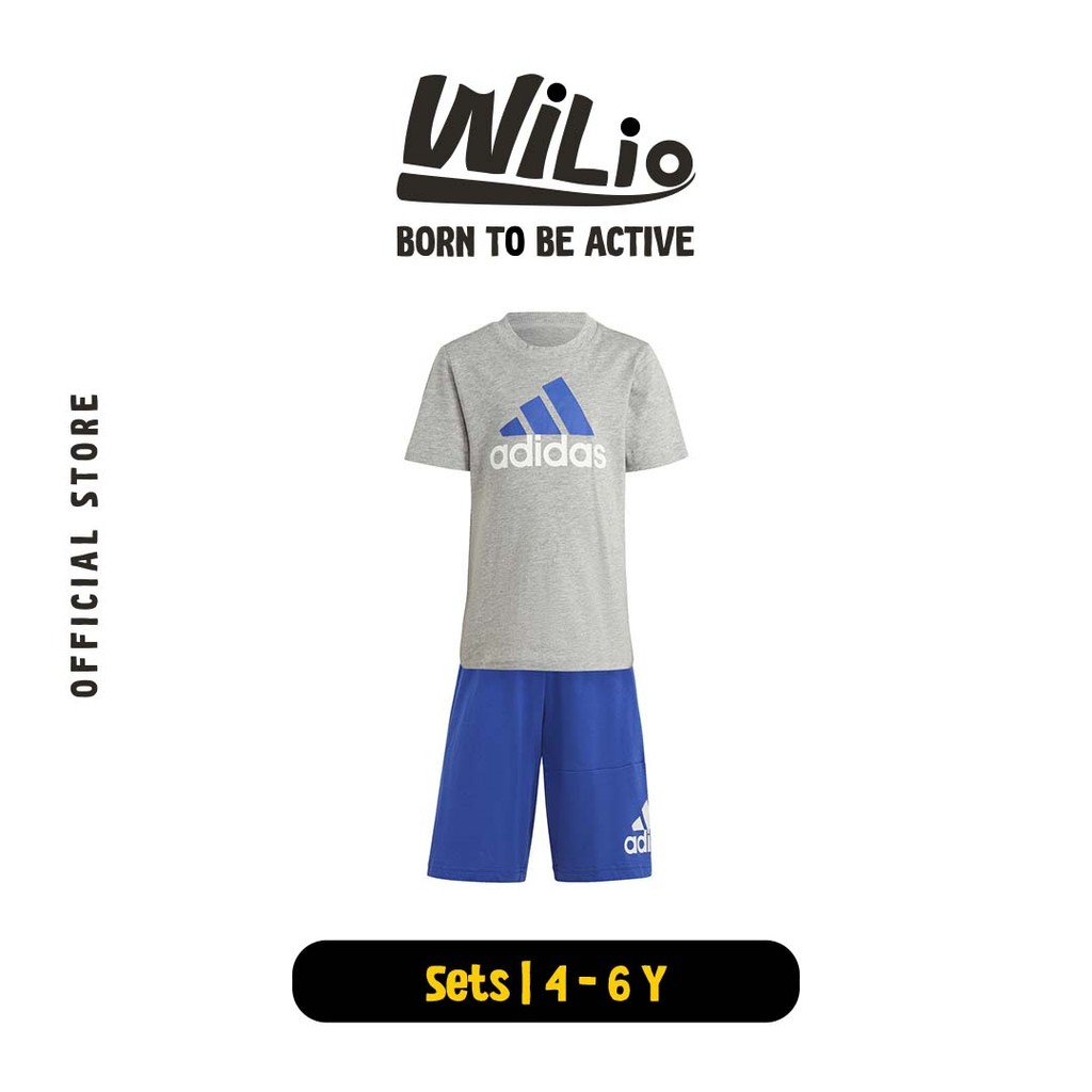 Adidas Lk Bl Co T Set IC3836 - Kids Set (Grey) | Shopee Malaysia