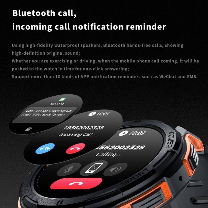 Skmei smartwatch amoled Sports Watch hp digital Waterproof 1ATM PGM ...