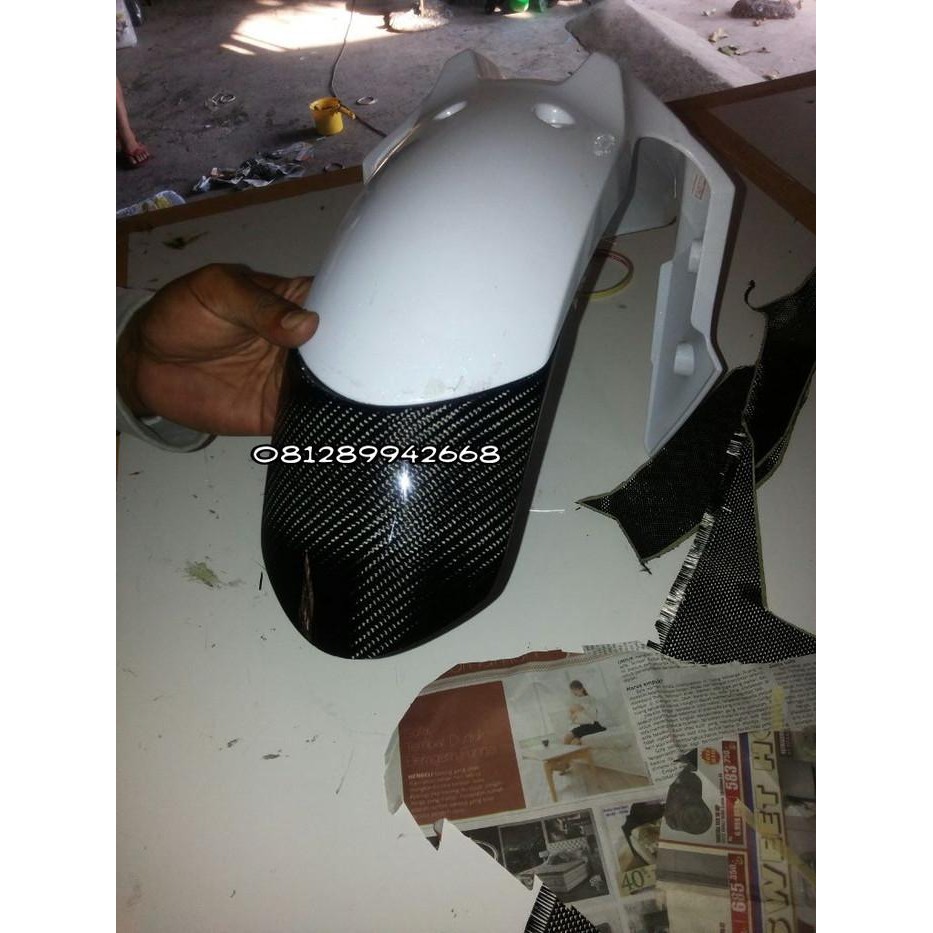 Kawasaki ninja 250 versys z800 carbon kevlar spakboard extender ...