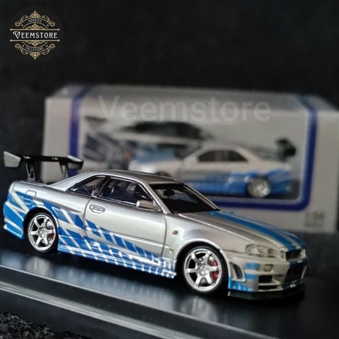 Die Cast 1:64 Nissan Skyline GT-R R34 Z-une Bryan FNF [Fast Speed ...