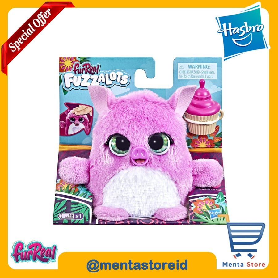Furreal Fuzzalots Pig Adorable Pet Sound Mood Change Happy FRRF4164 ...
