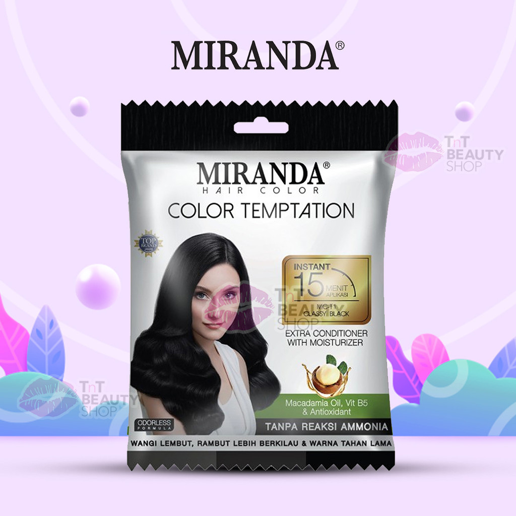 Miranda Hair Color Temptation 20ml (15 Minute Instant Sachet Hair Dye ...