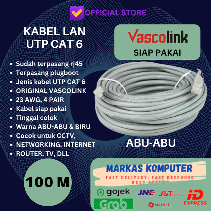 Vascolink 6 Paint Lan Cable 100 meters Ready to Use / 100 meters UTP ...