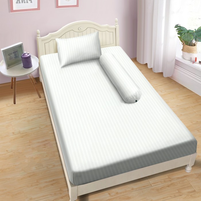 Aloha - Single Bed Sheet 100x200 Emboss - White | Shopee Malaysia