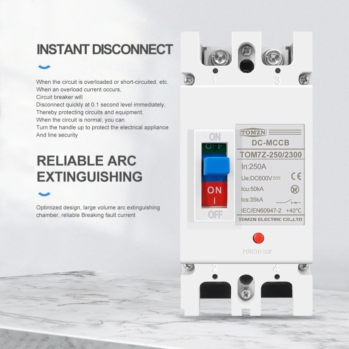 Mccb DC 2P 250A 600V MOLDED CASE CIRCUIT BREAKER Solar PANEL PLTS | Shopee Malaysia
