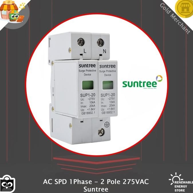 Ac SPD 1 PHASE SURGE PROTECTIVE DEVICE ANTI LIGHTNING 1 PHASE | Shopee ...