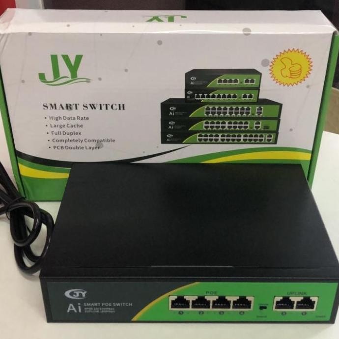 HUB POE SWITCH 4 PORT + 2 UPLINK | POE SWITCH 4 PORT + 2 UPLINK 10/100 ...