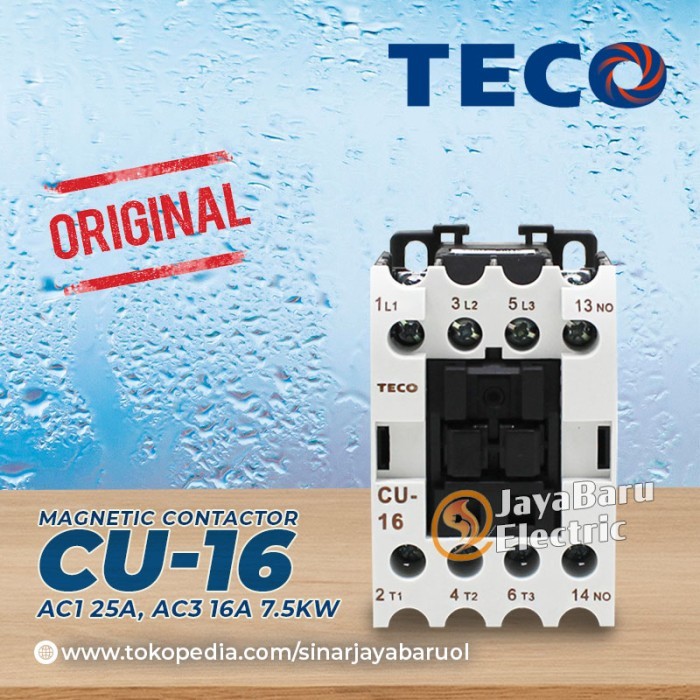 Contactor Teco Cu-16 Cu16 24V 110V 220V 380V Ac Coil Contactor | Shopee ...