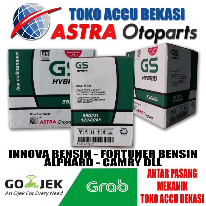 Gs Astra Hybrid 55D23L Car Battery Innova Gasoline Fortuner Gasoline ...