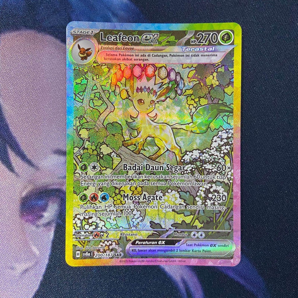 Pokemon (ID) leafeon ex - SV8a 200/187 - SAR | Shopee Malaysia