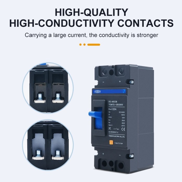 ! Mccb DC 2P 125A 1000V MOLDED CASE CIRCUIT BREAKER Solar PANEL PLTS ...