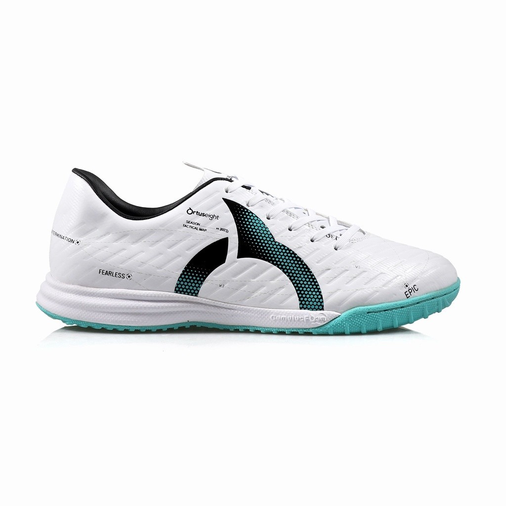 Ortuseight Forte Solstice Futsal Shoes In White Teal Blue | Shopee Malaysia