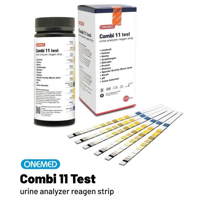 Onemed Combi 11 Test Urine Analyzer Reagent Strip Box Contains 100 Pcs ...