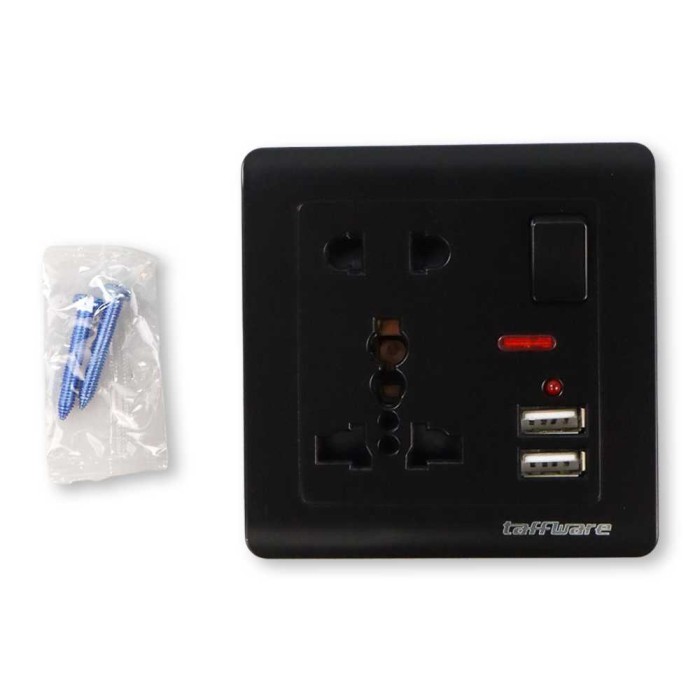 Universal 2 Port Usb 2 Hole Wall Socket Electrical Plug 5 | Shopee Malaysia