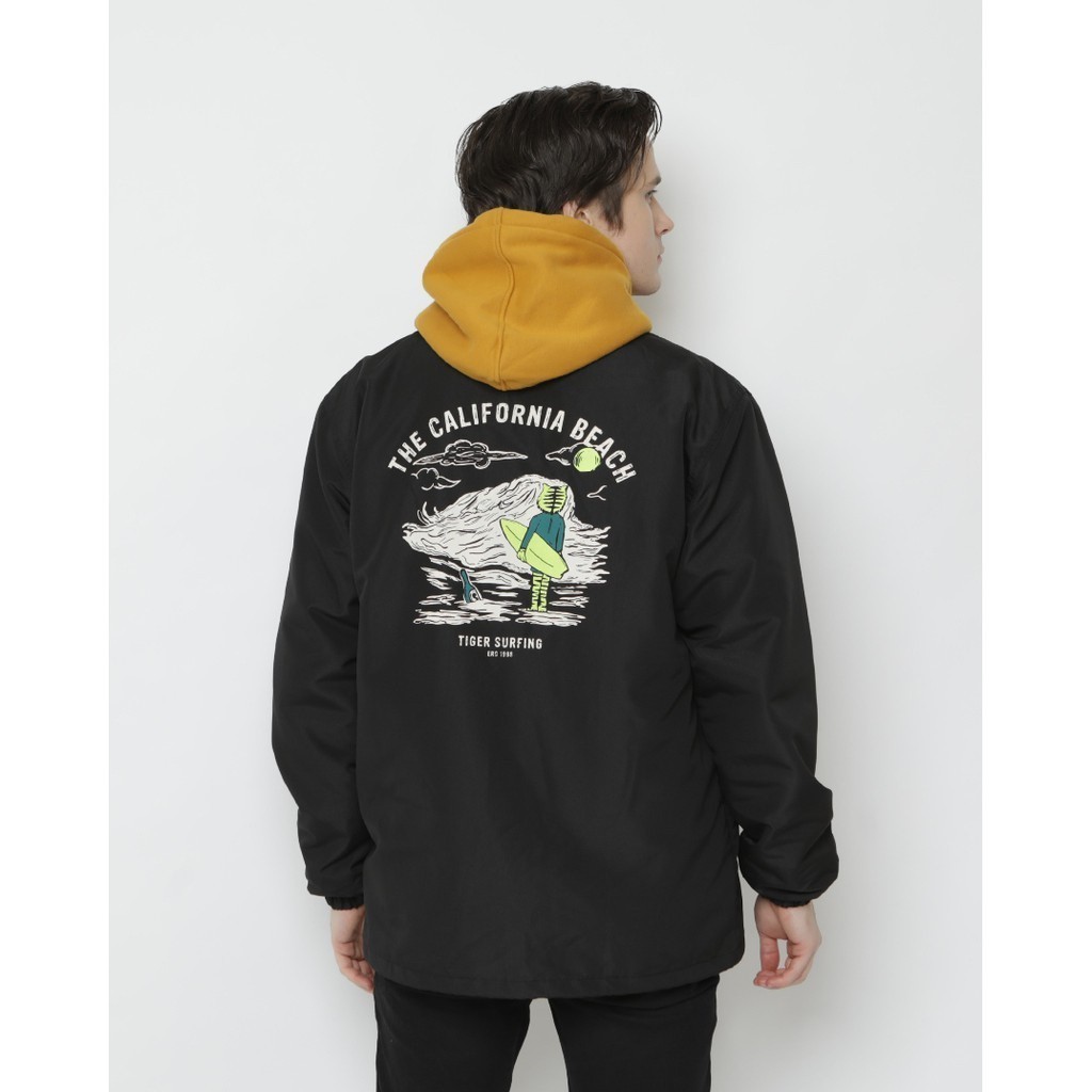 Erigo Coach Jacket Tiger Black Unisex | Shopee Malaysia